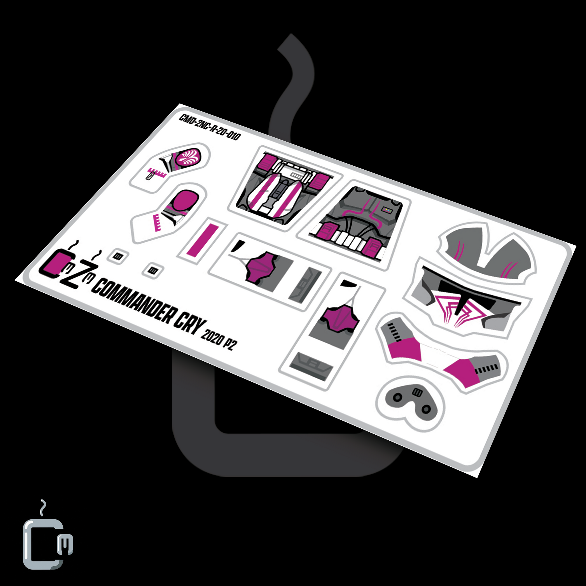 Commander Cry Decals – CoffeeMugDecals