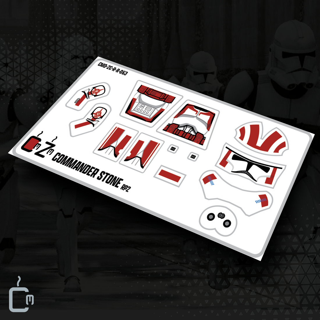 Commander Stone (Maroon) - Phase 2 – CoffeeMugDecals