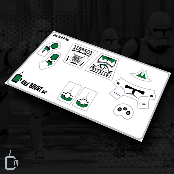 41st Trooper Decals – CoffeeMugDecals